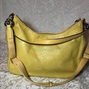 Coach | Bags | Coach Yellow Leather 2way Shoulder Purse | Poshmark